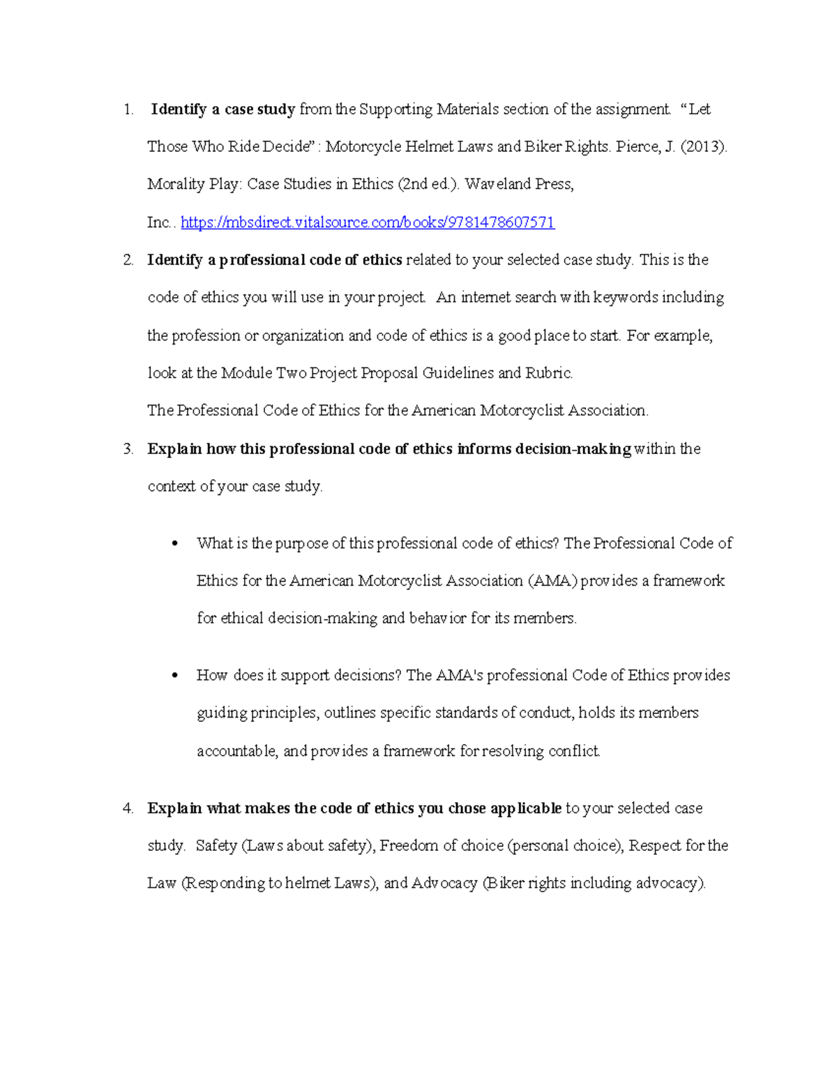 PHL 2-2 - Module Two Project Proposal - 1. Identify a case study from ...