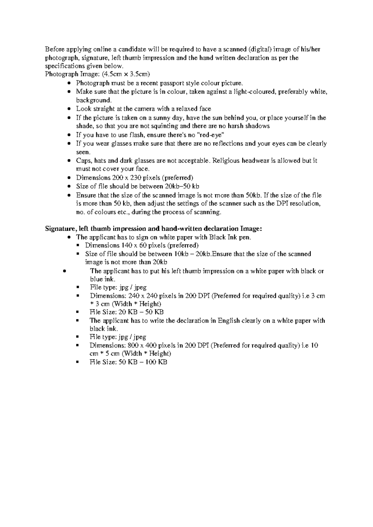 Photo Upload Guidelines: Requirements for Application Submission - Studocu