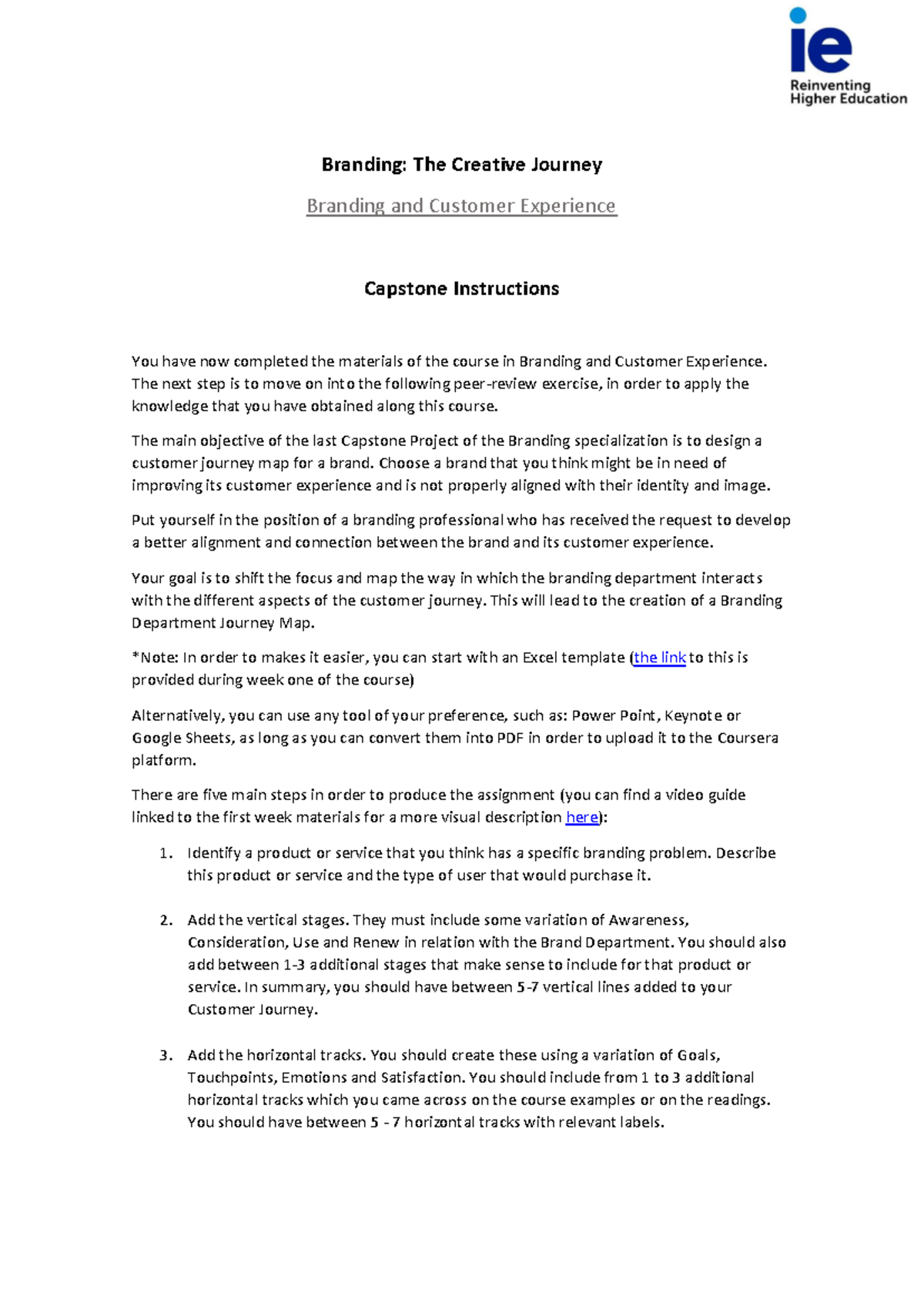Capstone Project: Customer Journey Mapping in Branding - Studocu