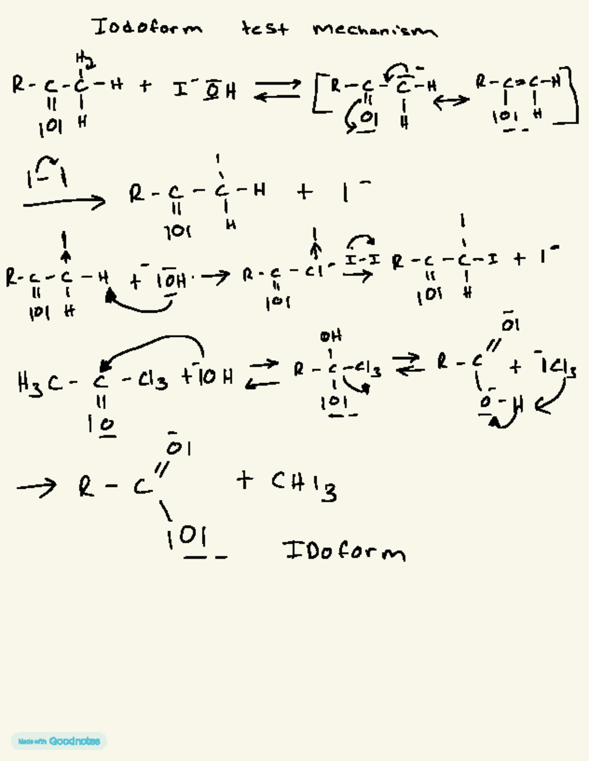 Iodoform Test - Iodoform test Mechanism 16 R - + I H [ - , I , I ...