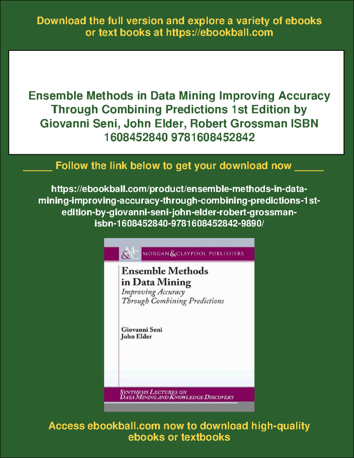 Ensemble Methods in Data Mining: Enhancing Accuracy Through Predictions - Studocu
