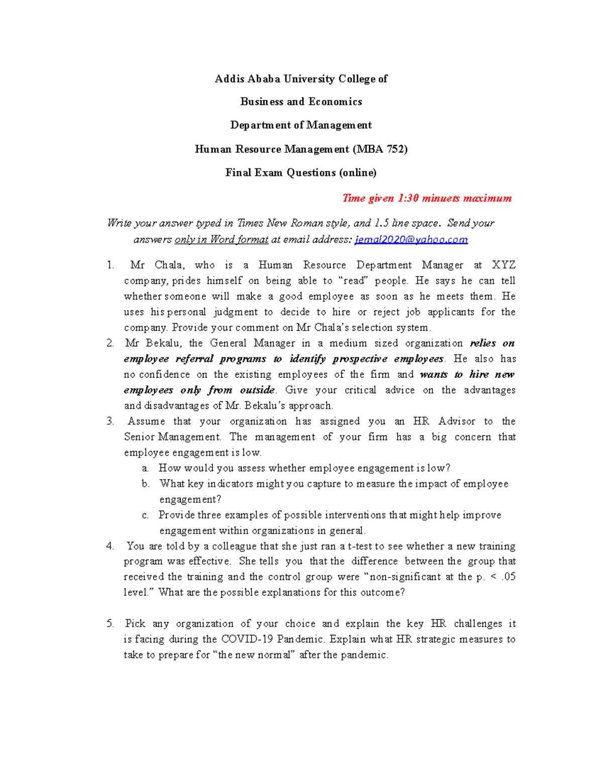 GAT Model Exam - Practice Questions & Guidelines (361094) - Studocu