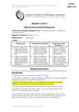 English - 13 (NCEA 3) - National Certificate of Educational Achievement ...