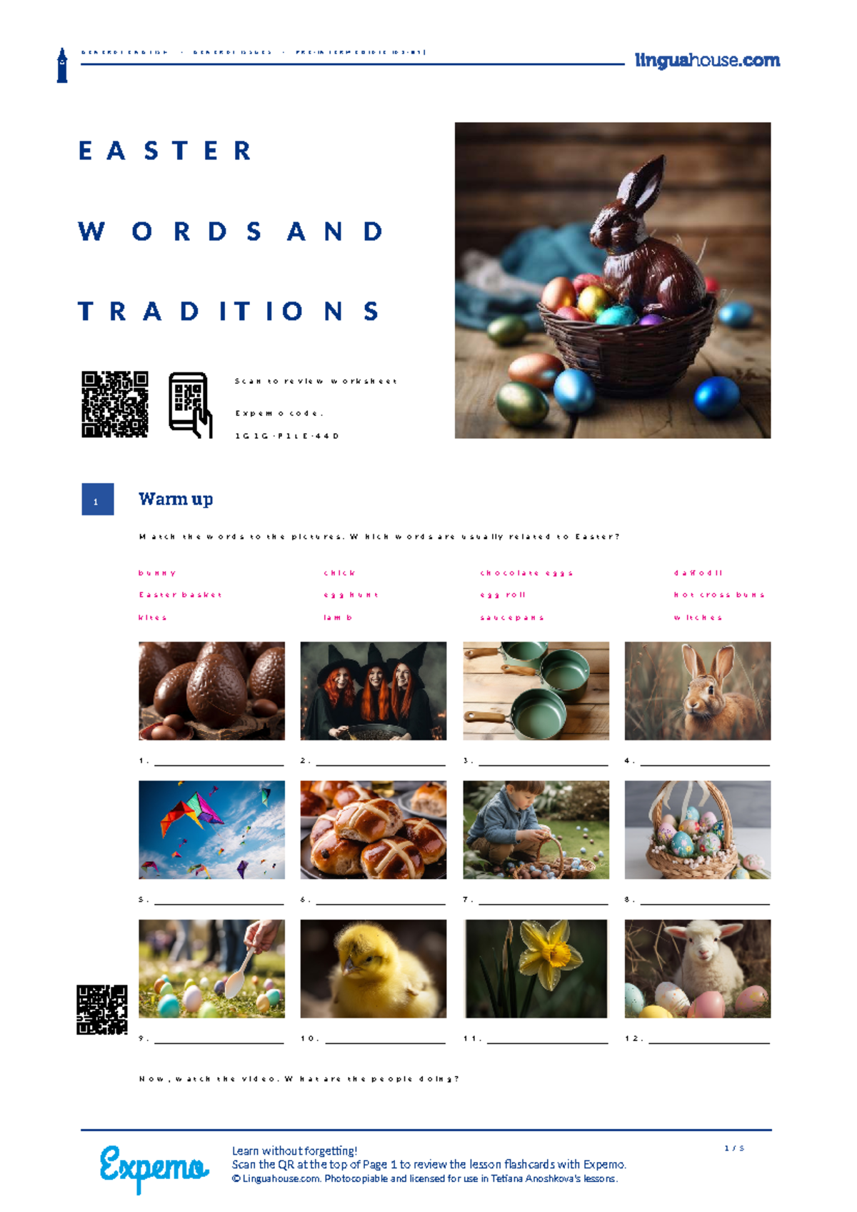 EASTER WORDS AND TRADITIONS: A BRITISH ENGLISH TEACHER'S GUIDE - Studocu