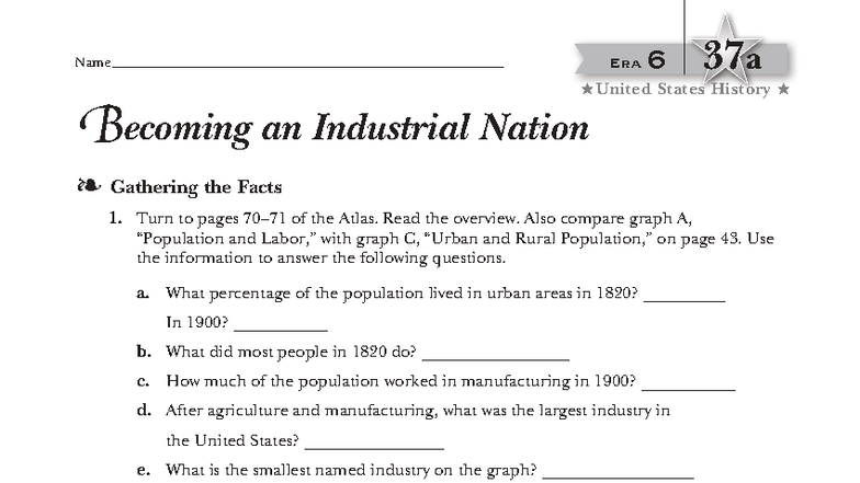 US History H: Atlas 37 - Becoming an Industrial Nation Guide - Studocu
