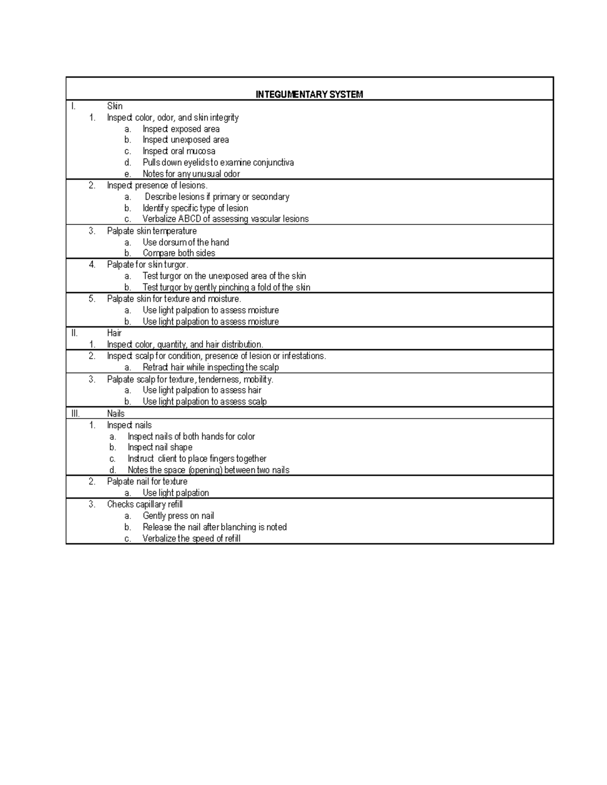 Integumentary System Exam Guide - INTEG - Studocu