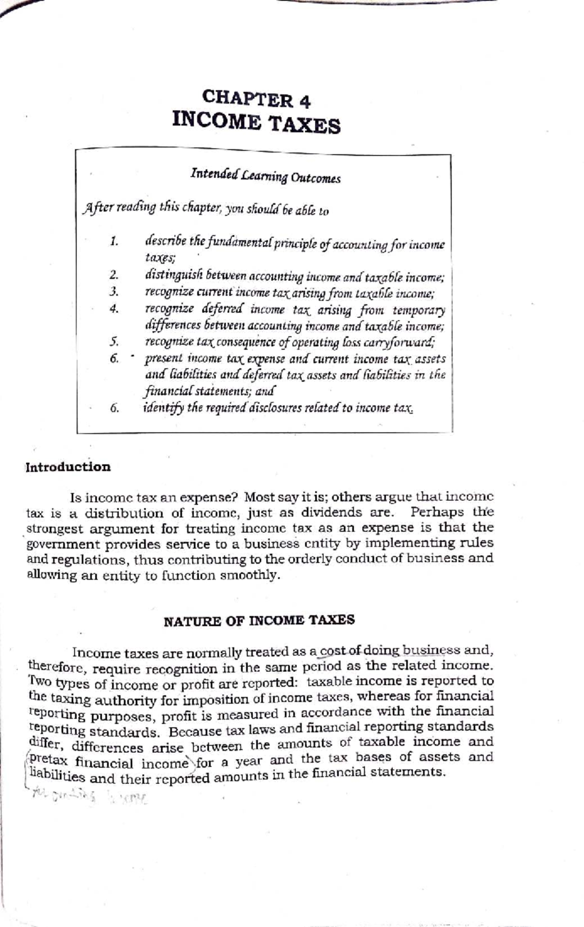 Int Acc 3 CH 4 - Income Taxes Overview and Key Concepts - Studocu