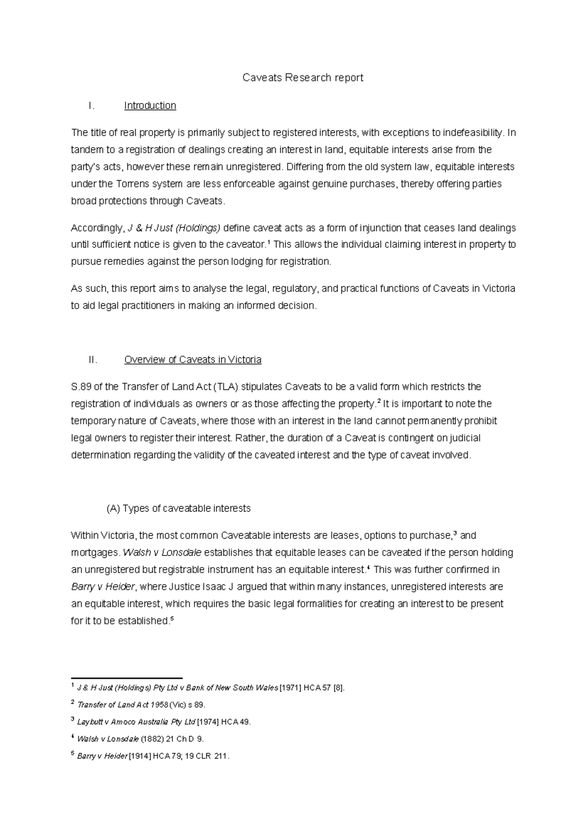 Caveats in Victoria: Legal Analysis and Practical Insights - Studocu