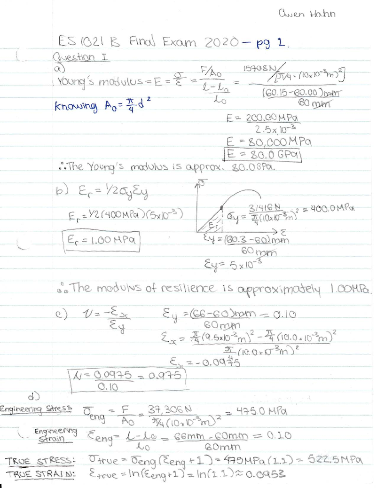 1021 Final Exam 2019: Gear Material Selection and Analysis - Studocu