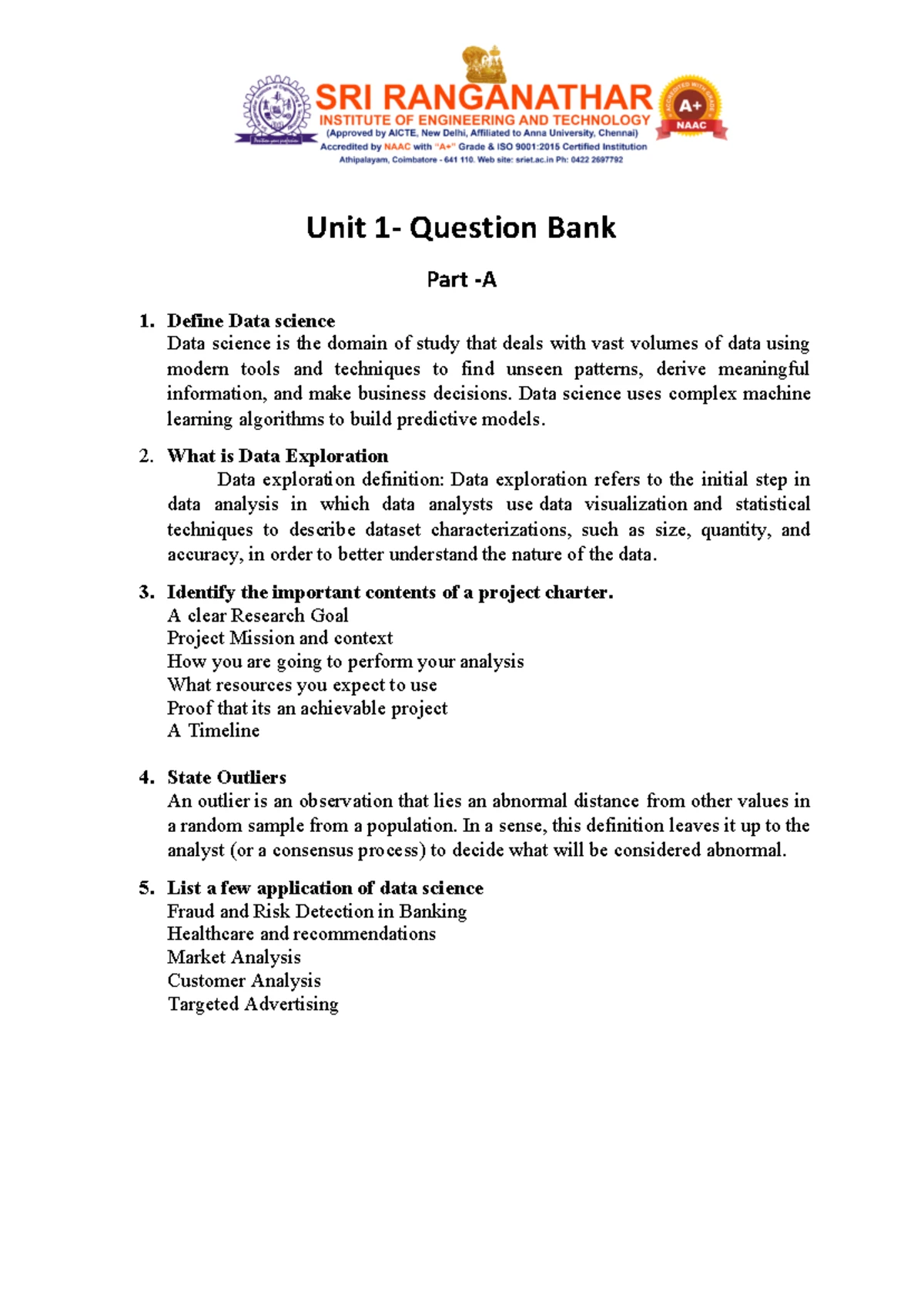 CCS358 Syllabus: Principles of Programming Languages Overview - Studocu