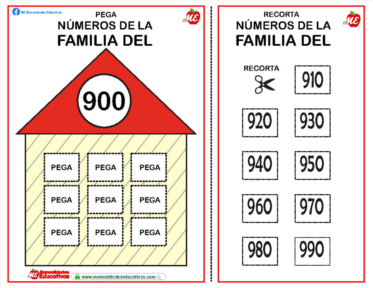 Familia de números del 1 al 1000 - Casita-páginas-19 - el maestro y su ...