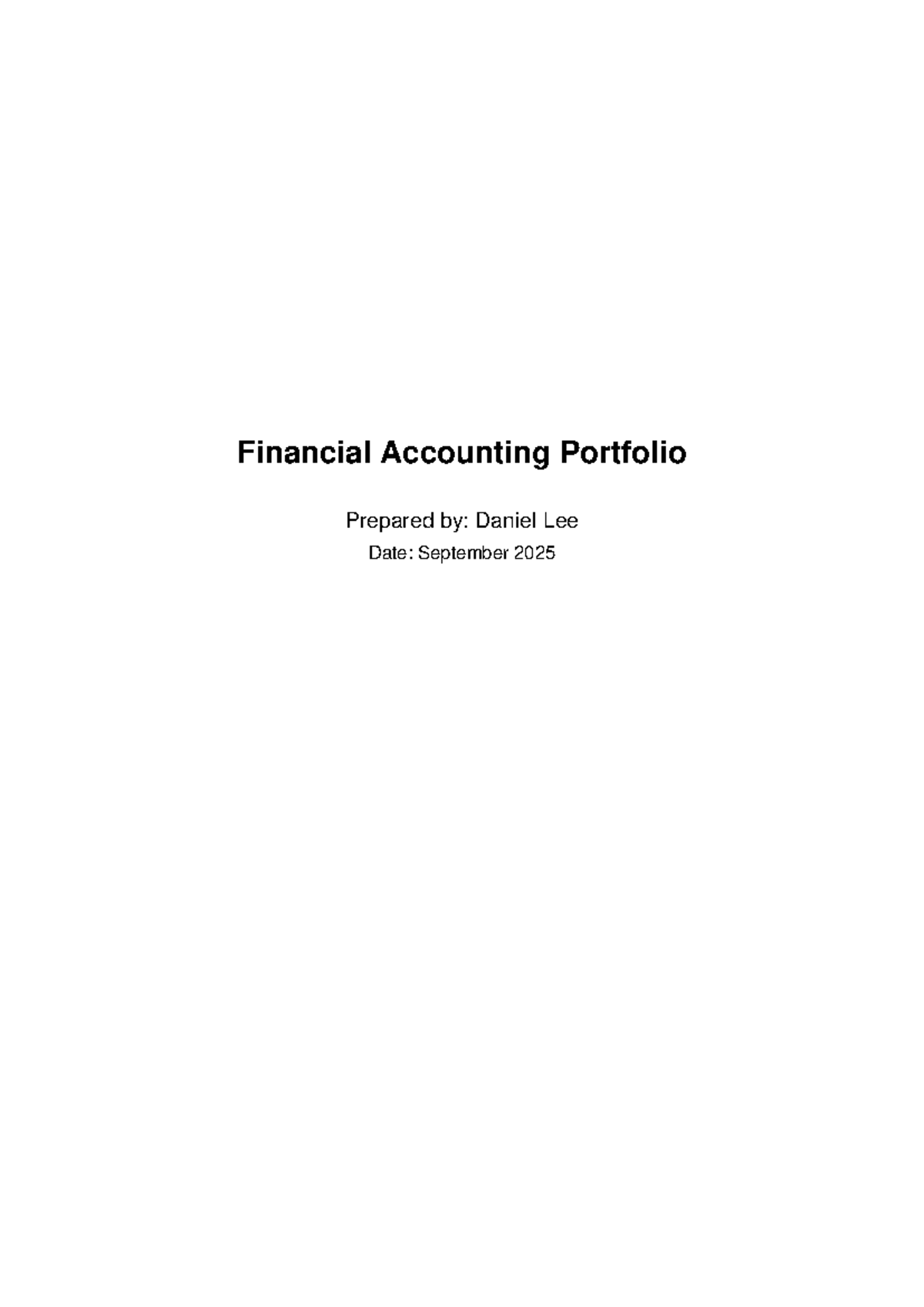 Financial Accounting Portfolio: Forensic Accounting Focus - Studocu