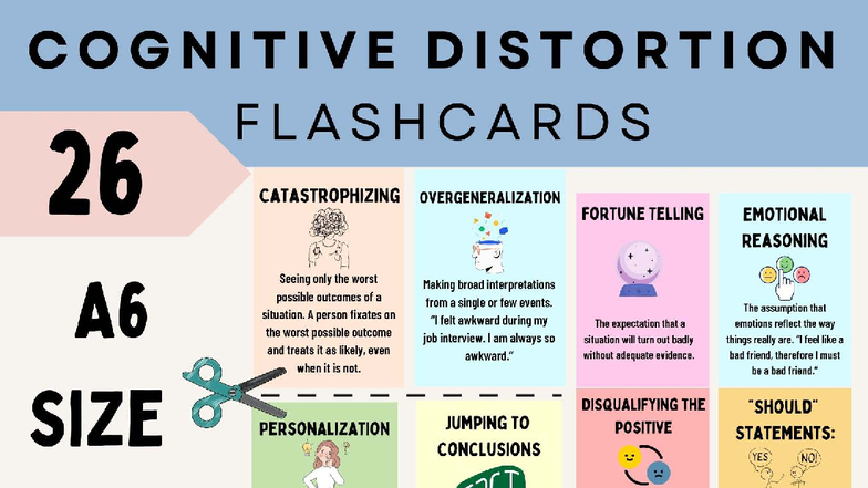 COG 101: Cognitive Distortion Flashcards - Key Concepts & Examples ...