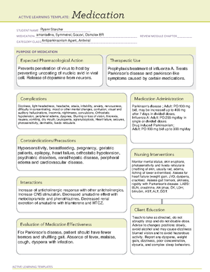 Donepezil - Medication Template for NCLEX based medication - ACTIVE ...