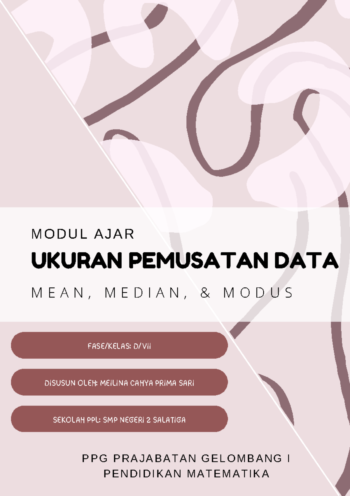 Modul Ajar Matematika Kelas VII: Mean, Median, dan Modus - Studocu