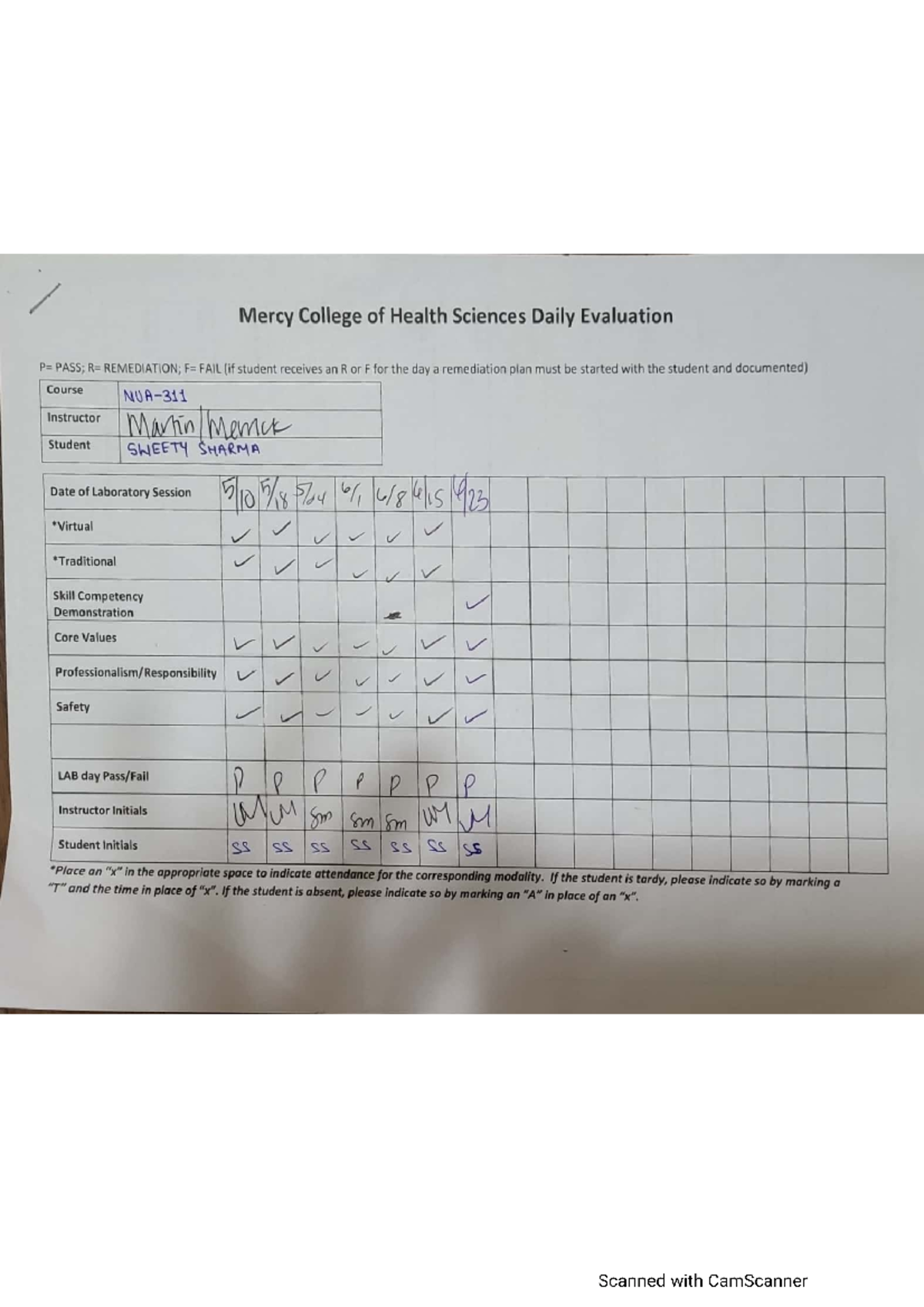 Lab Evaluation Form & Clinical Passport: Required Guidelines - Studocu