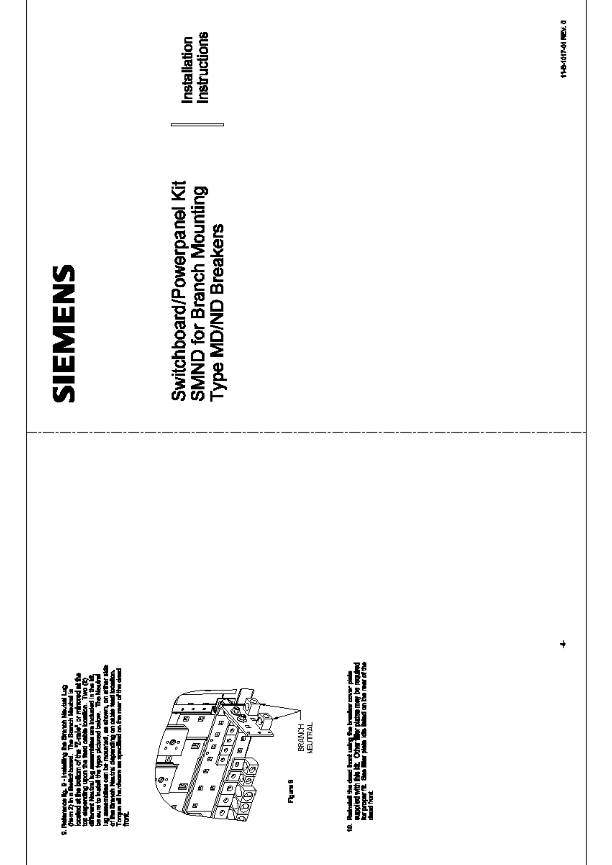 SIE IS Panelboard 11-B-1017-01 SMND Ssmnd - 9. Reference fig. 9 ...