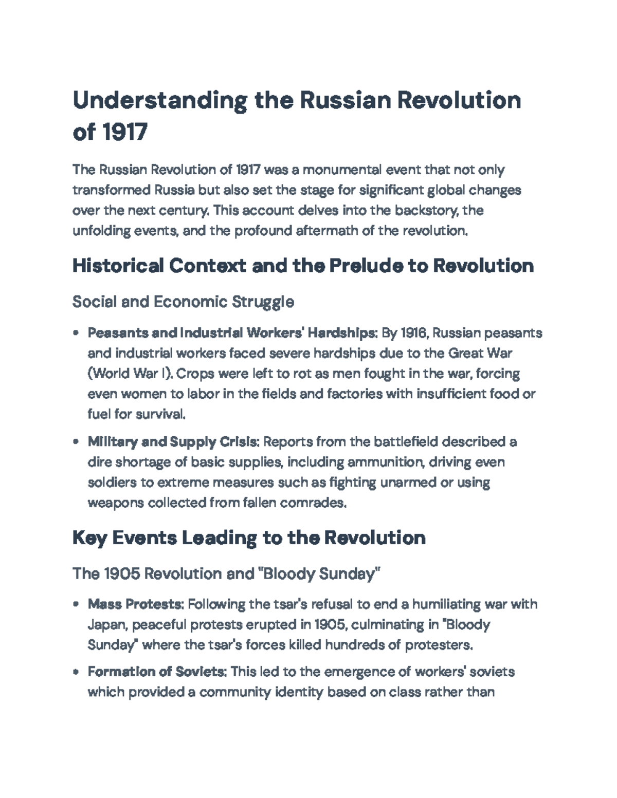 Understanding the Russian Revolution of 1917: Key Events and Impacts ...