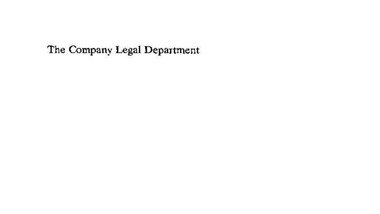 Company Legal Department: Role, Functions & Organization Overview - Studocu
