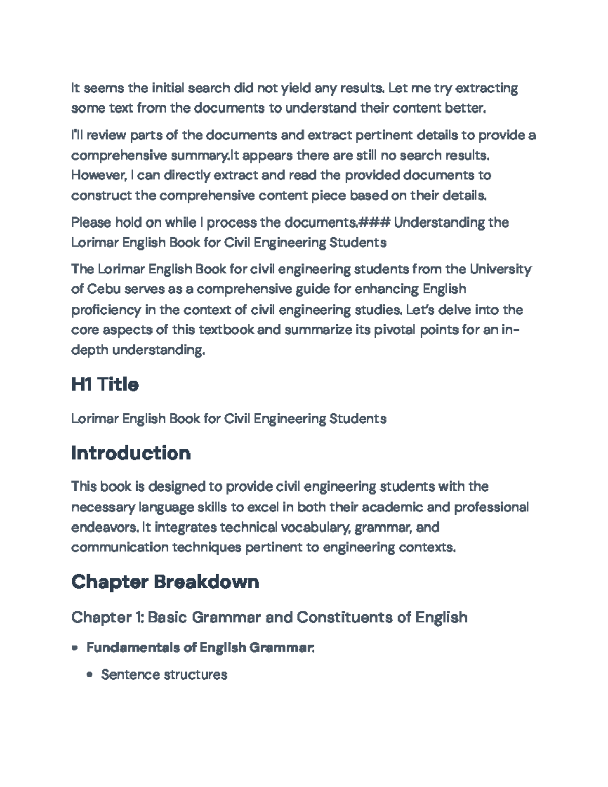 Comprehensive English Proficiency Guide for Civil Eng. Students - Studocu