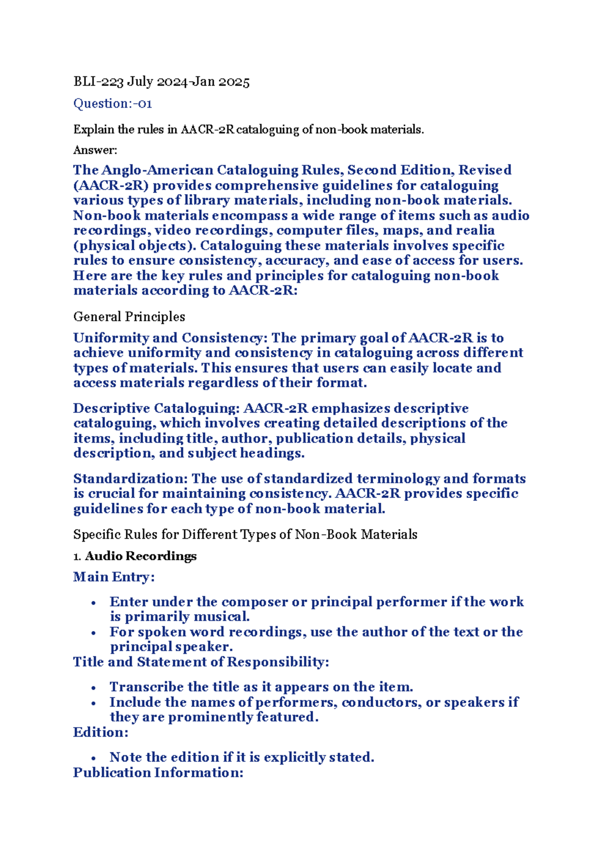 BLI223 - Cataloguing Rules and Corporate Authors Explained - Studocu