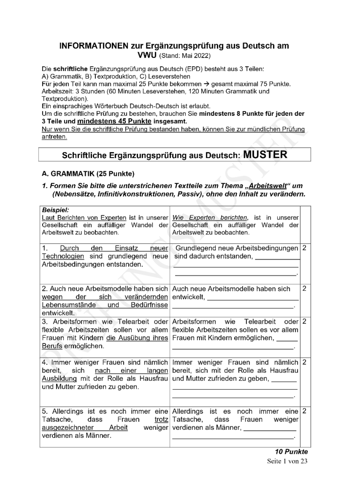 EPD Ergänzungsprüfung: Informationen und Musteraufgaben (Mai 2022 ...