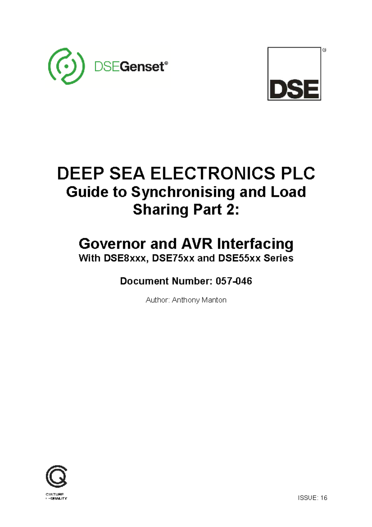 Guide to Synchronising and Load Sharing Part 2: DSE75xx & DSE55xx - Studocu