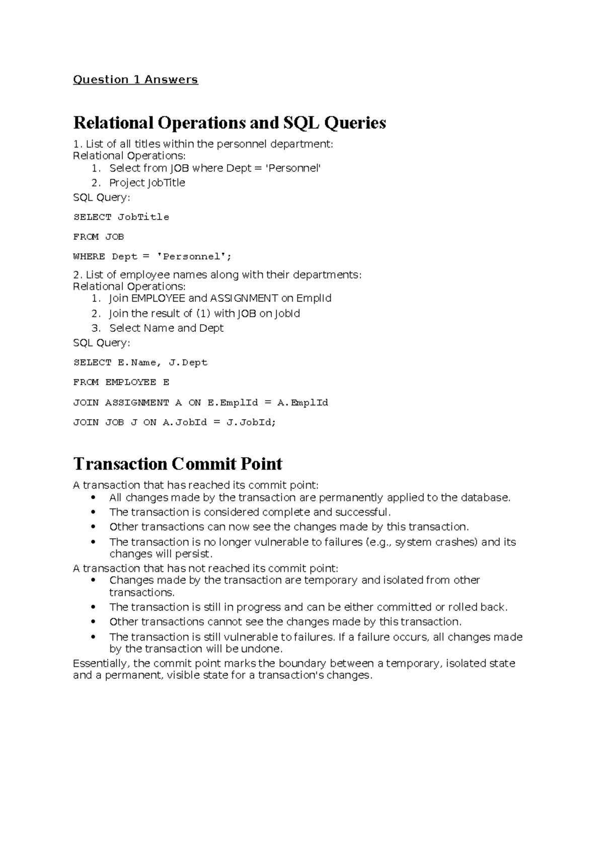 Tutorial SCO000 - SQL Queries and Relational Operations Guide - Studocu