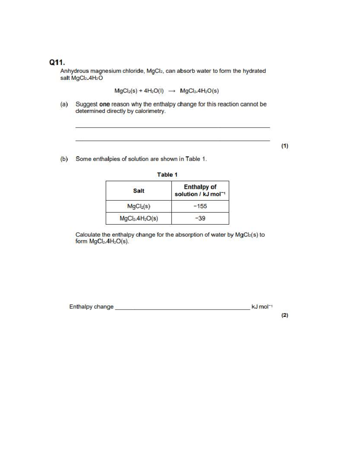 Chemistry Homework QP - Enthalpy, Reaction Rates & Synthesis Techniques ...