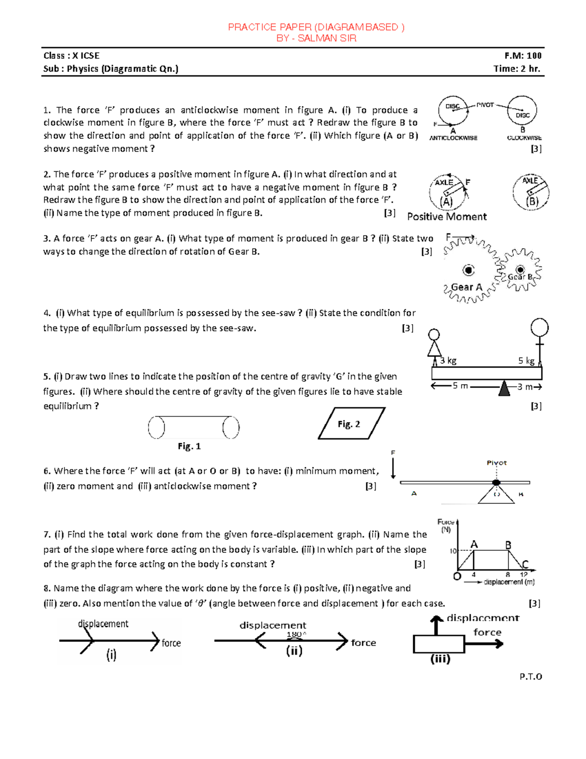 10th ICSE Physics Diagramatic Practice Paper 2026 - Studocu