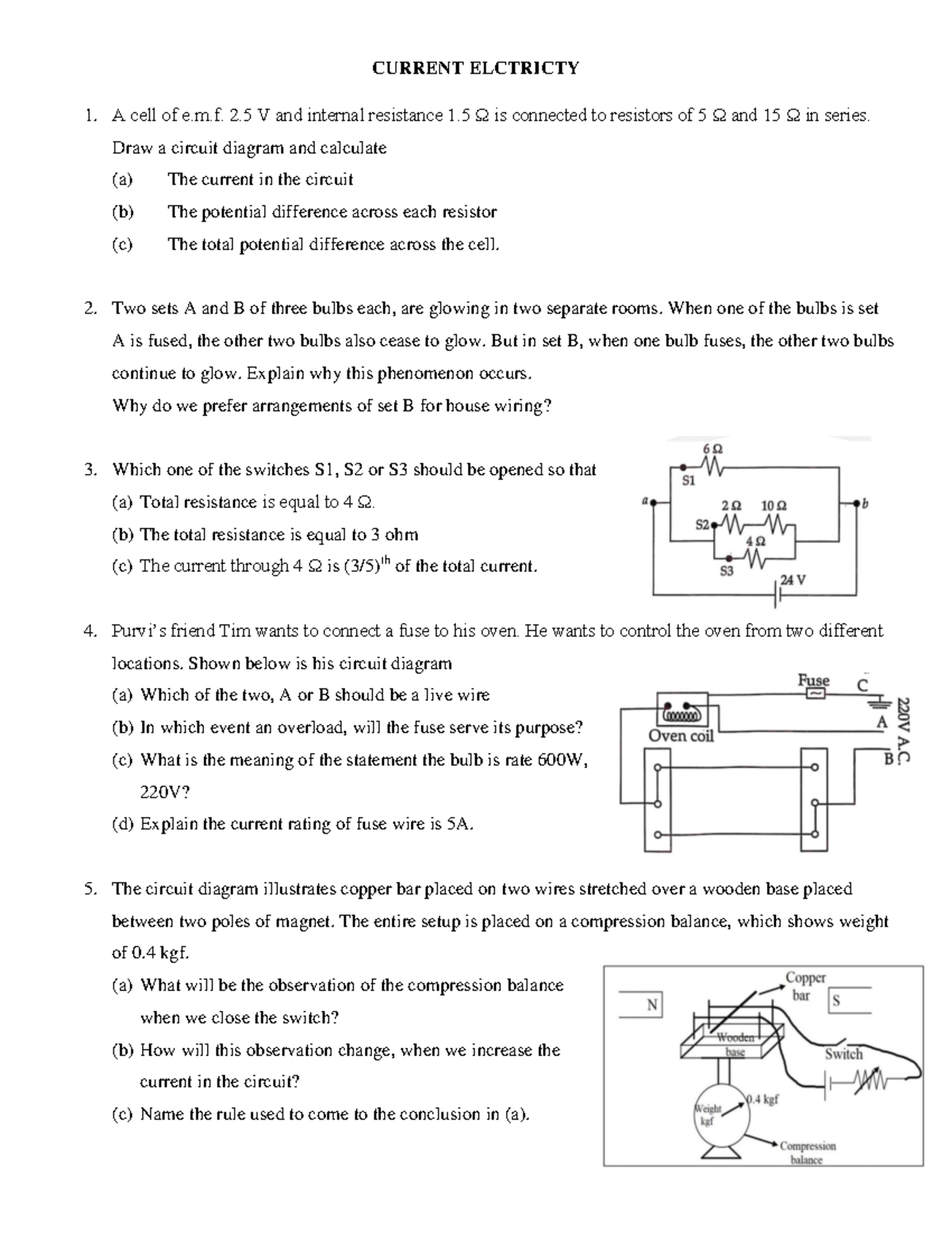 Current Electricity - Circuit Analysis and Concepts - Studocu