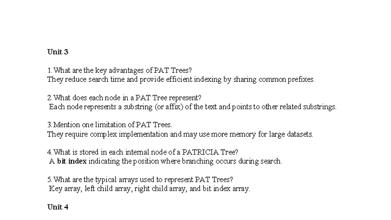 Unit 3-5: Key Concepts in PAT Trees, Stemming Algorithms & String ...