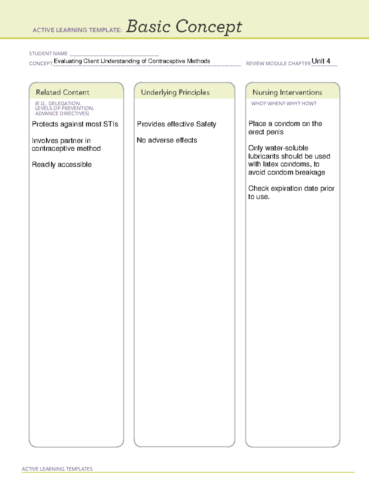 Evaluating Client Understanding of Contraceptive Methods - 102 - ACTIVE ...