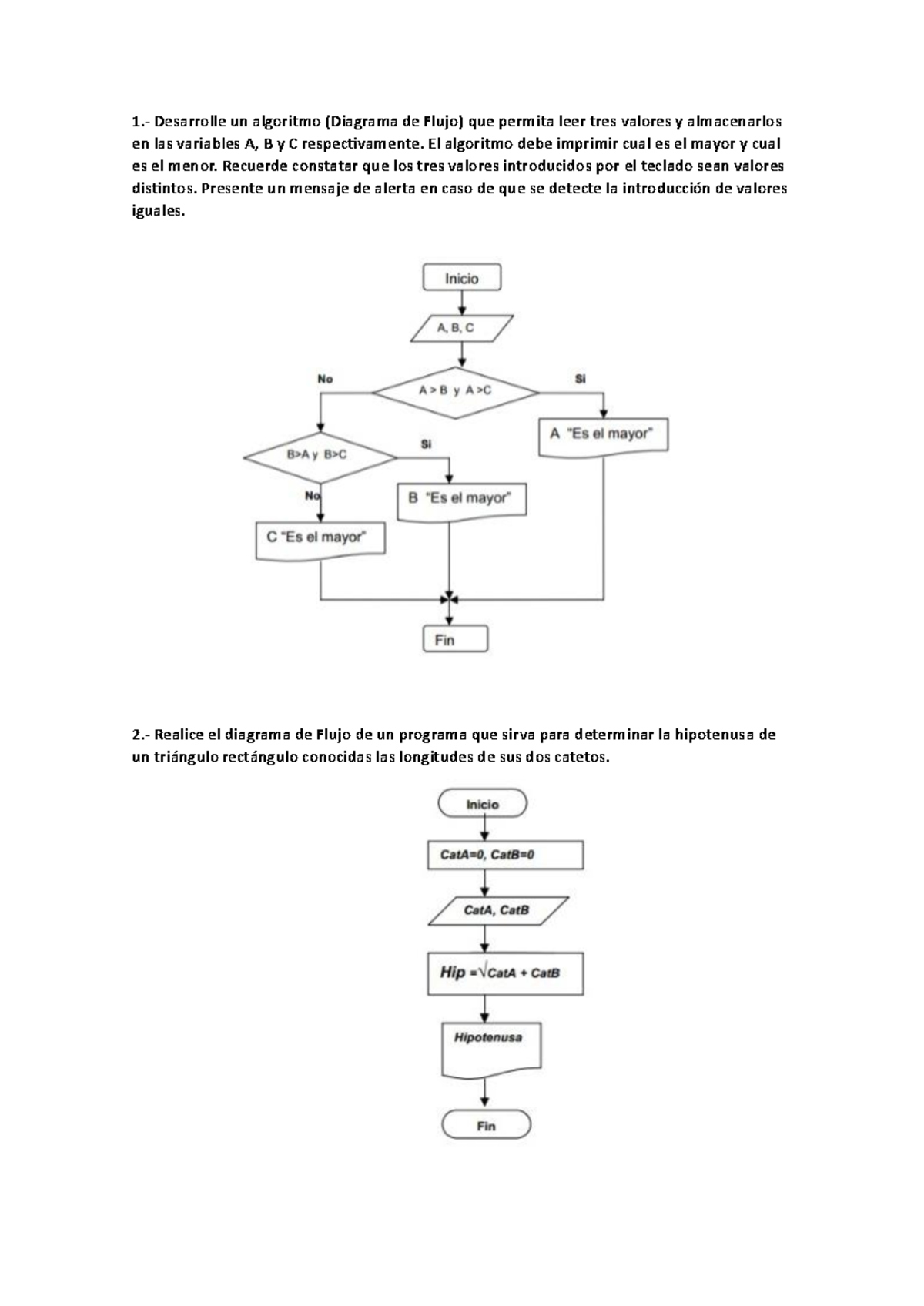 Algoritmos y Diagramas de Flujo - 0o9o9o - Studocu