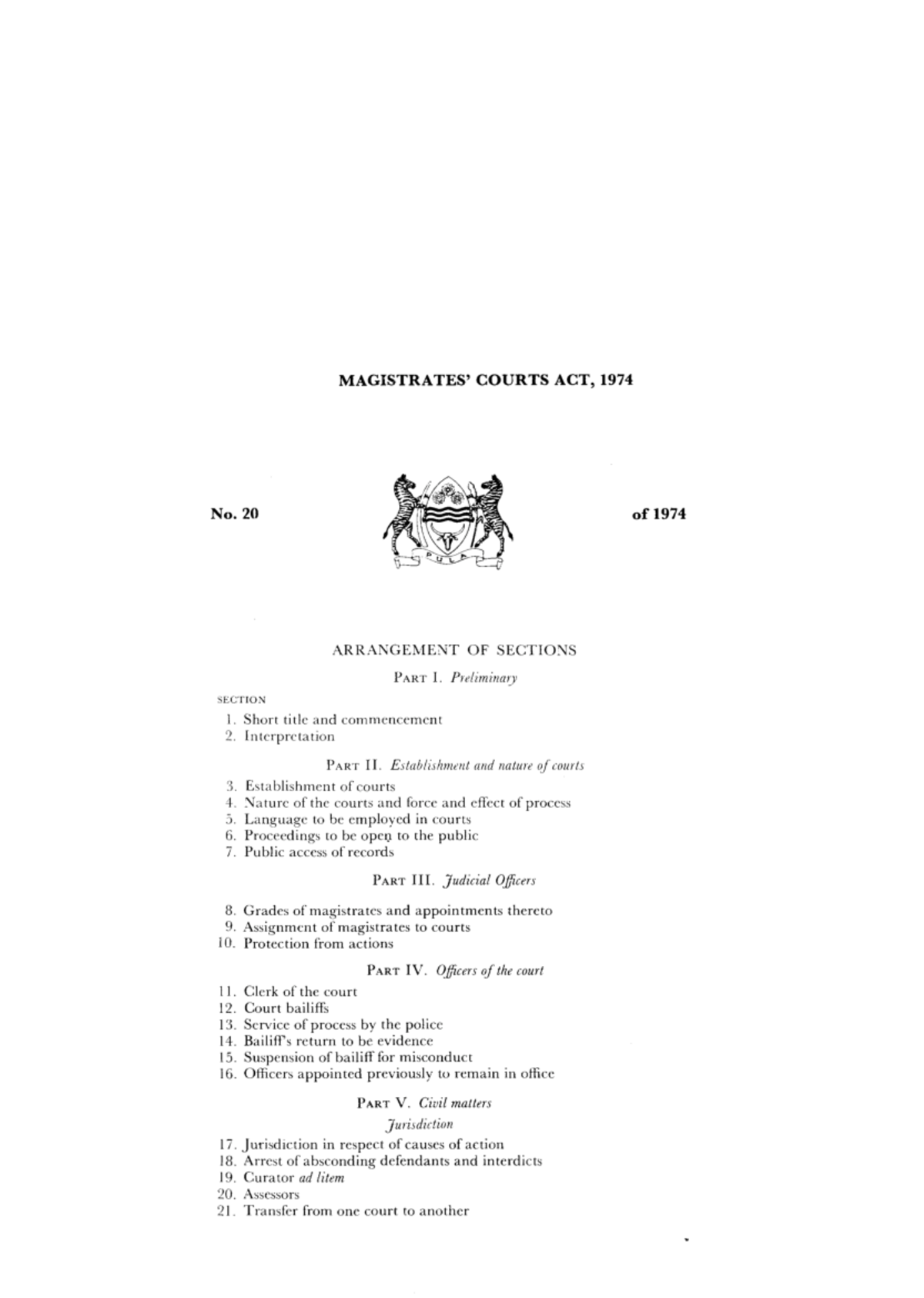 Magistrates' Courts Act Overview: Key Provisions and Structure - Studocu