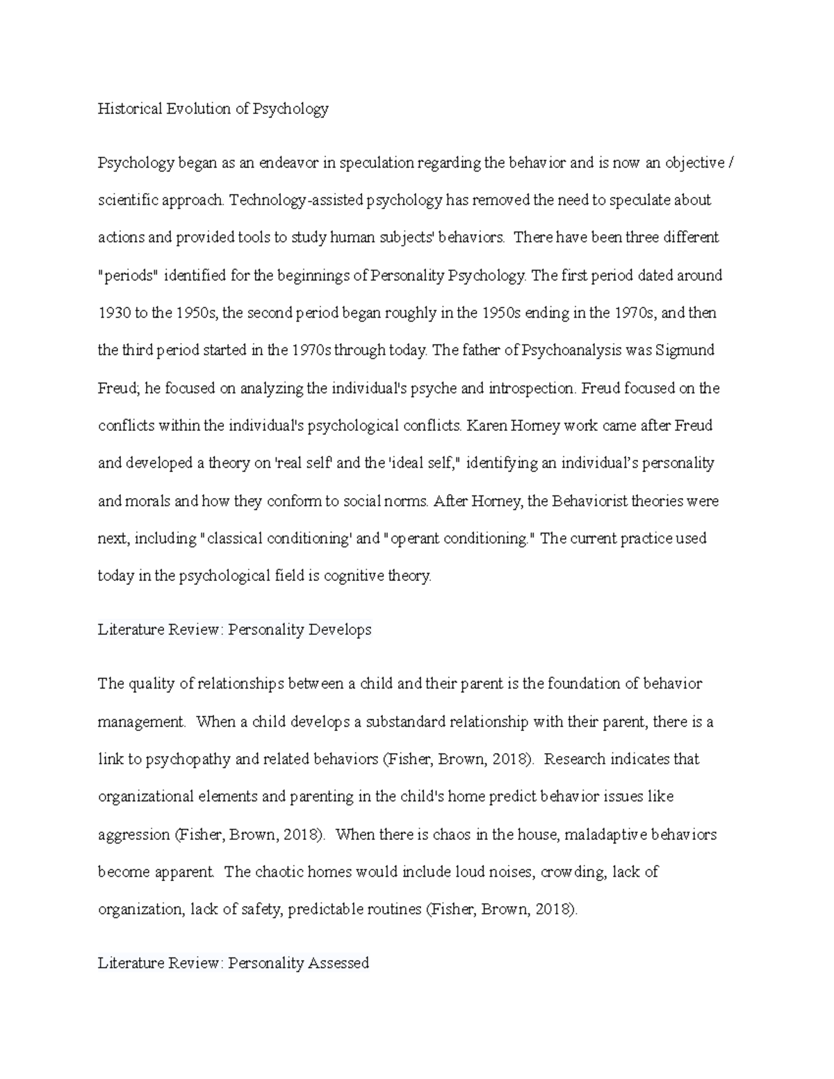 Final Project Research investigaton K Hoffman - Historical Evolution of ...