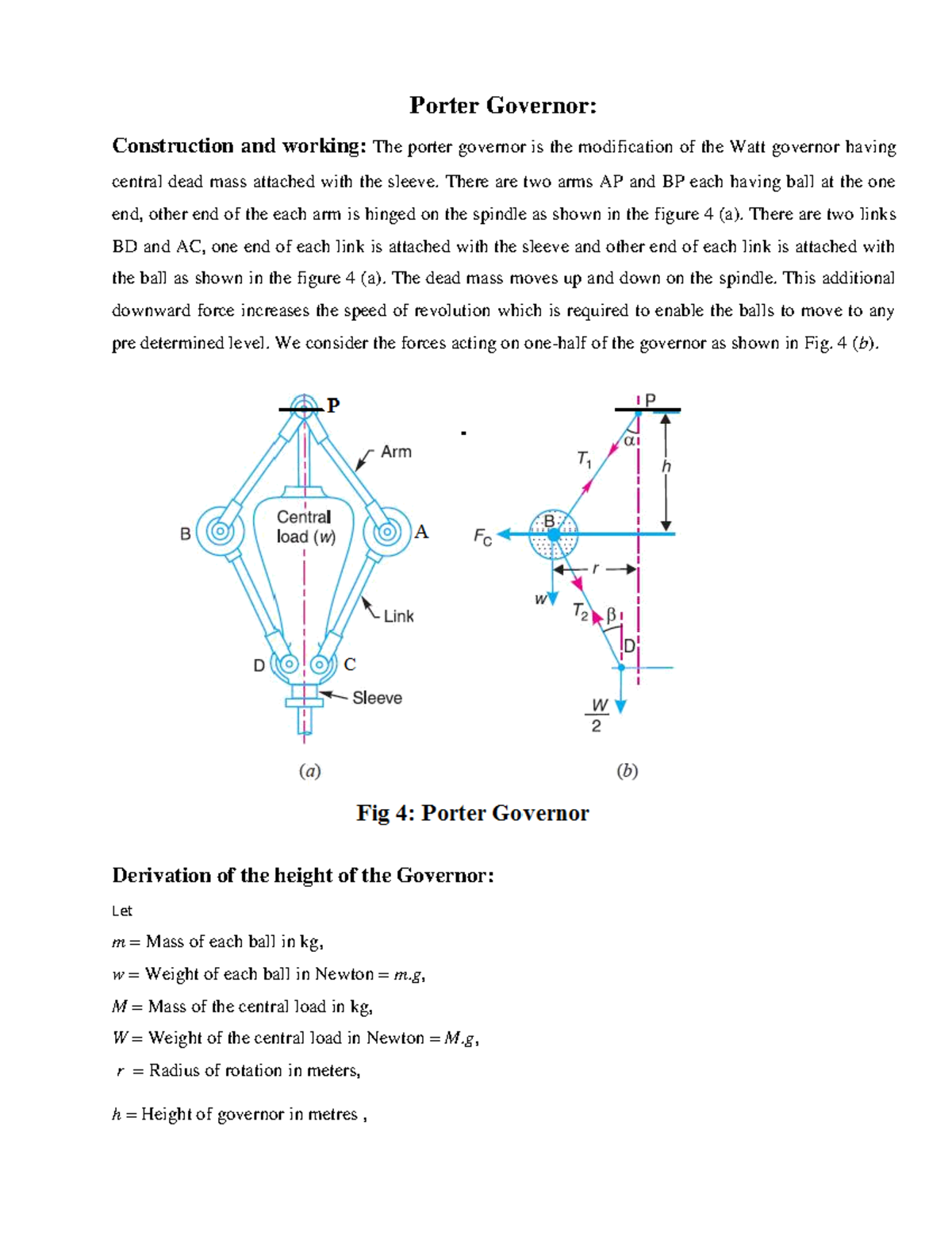 Porter Governor: Construction, Working, and Key Concepts Explained ...