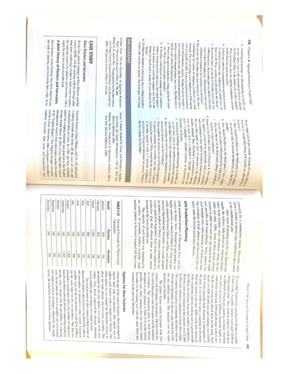 238 Case Study: Aggregate Planning in Supply Chain Management - Studocu