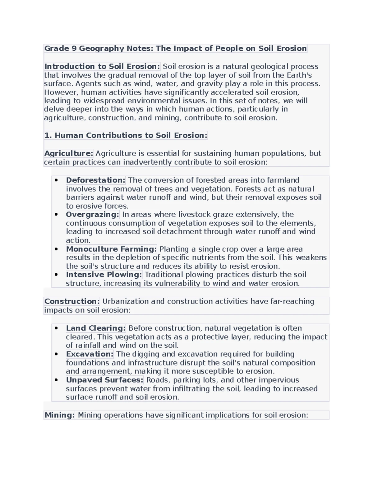 Grade 9 Geography Notes Term 3 Week 3 - Grade 9 Geography Notes ...