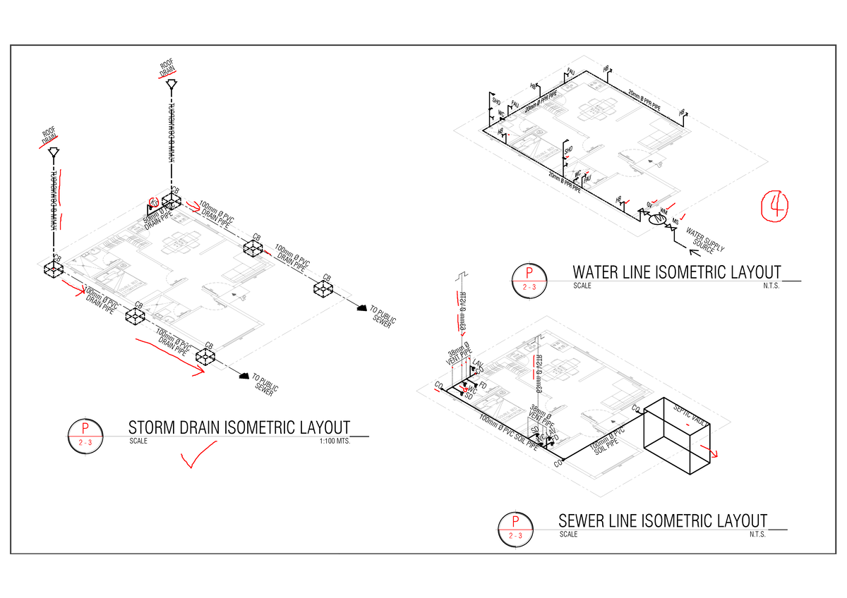 Plumbing 3: Isometric Layouts for Sewer & Water Lines - Studocu