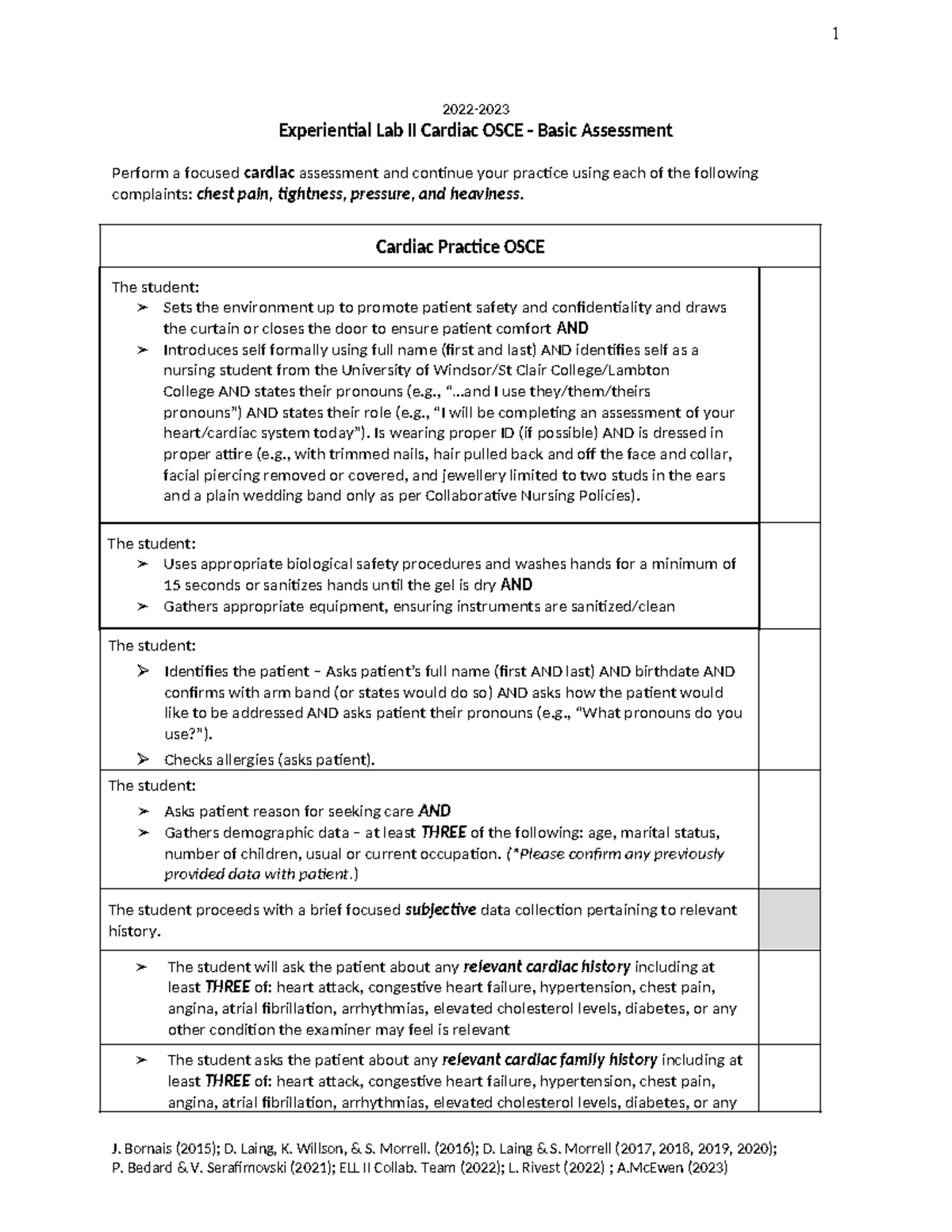 OSCE Cardiac Assessment Practice Notes - W23 - Studocu