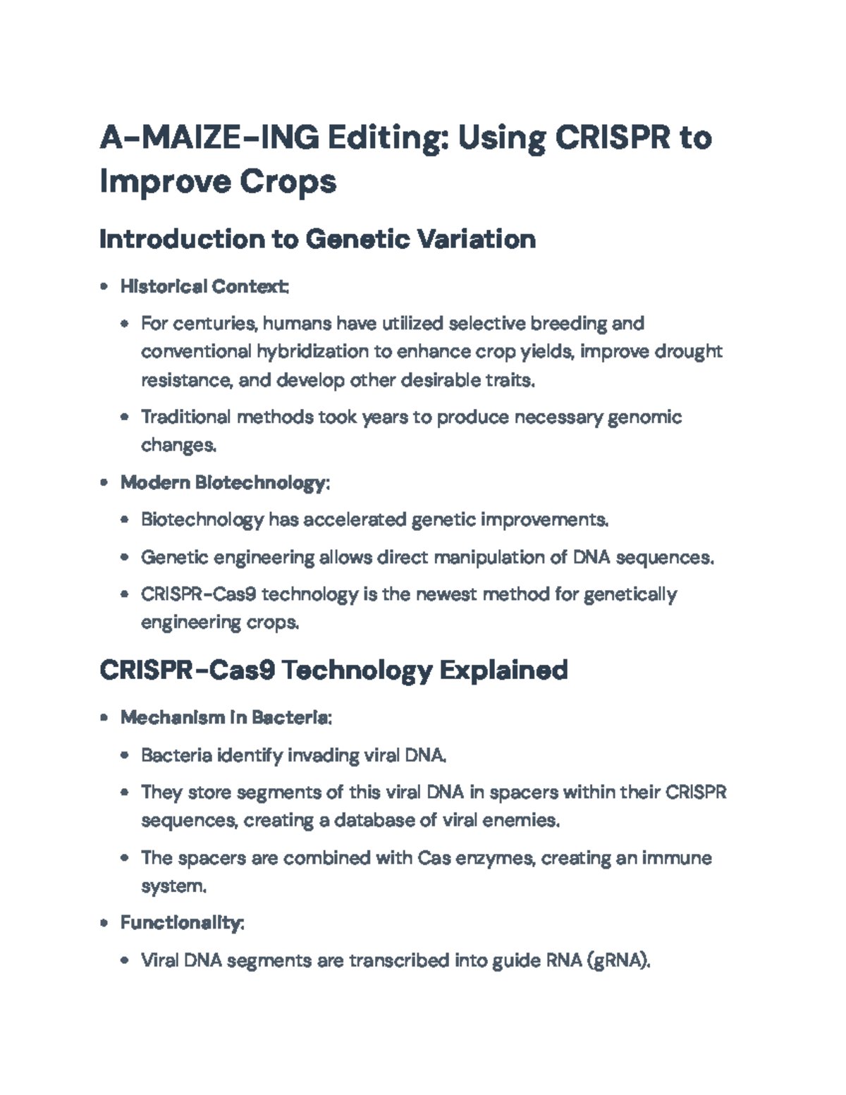 CRISPR-Cas9 in Agriculture: Revolutionizing Crop Improvement Techniques ...