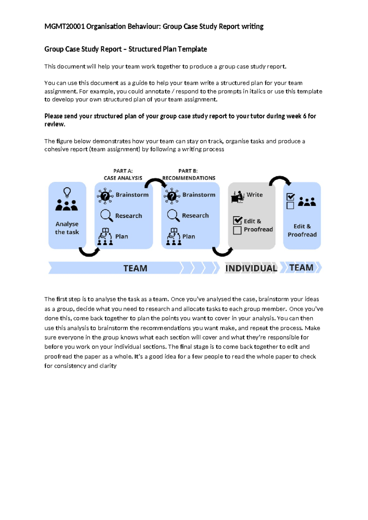 OB Group Case Study Report - Structured Planning Guidelines - Studocu