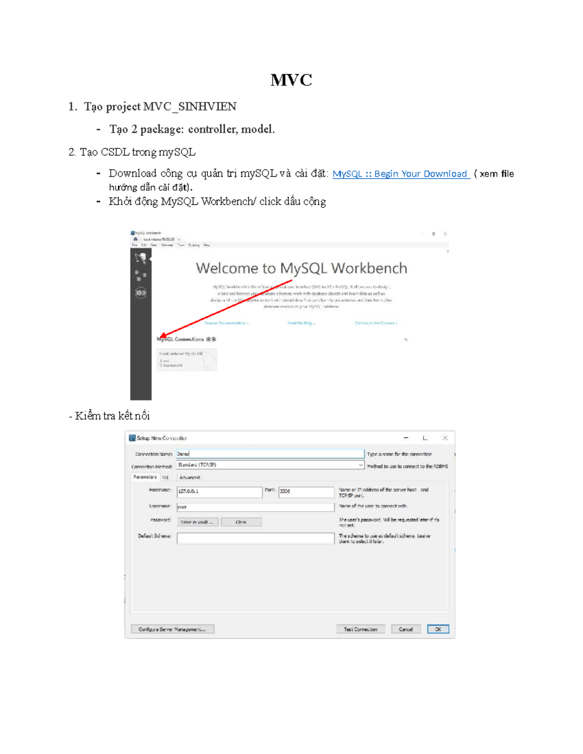 MVC 1: Tạo Project MVC_SINHVIEN và Cấu Hình MySQL - Studocu