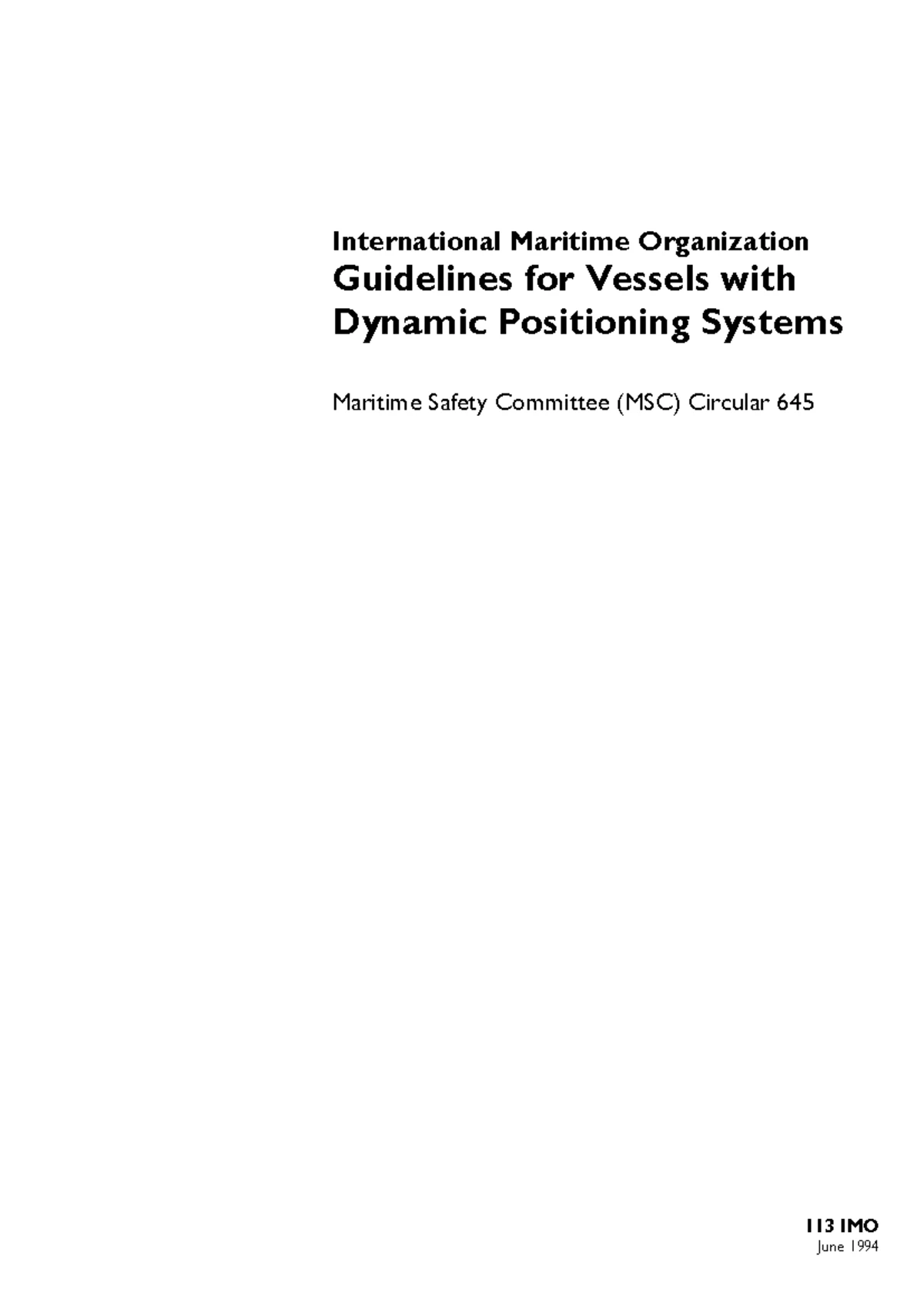 MSN1856 - Training & Certification Guidance for Deck Officers - Studocu