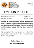 python programming - INT 108 - LPU - Studocu