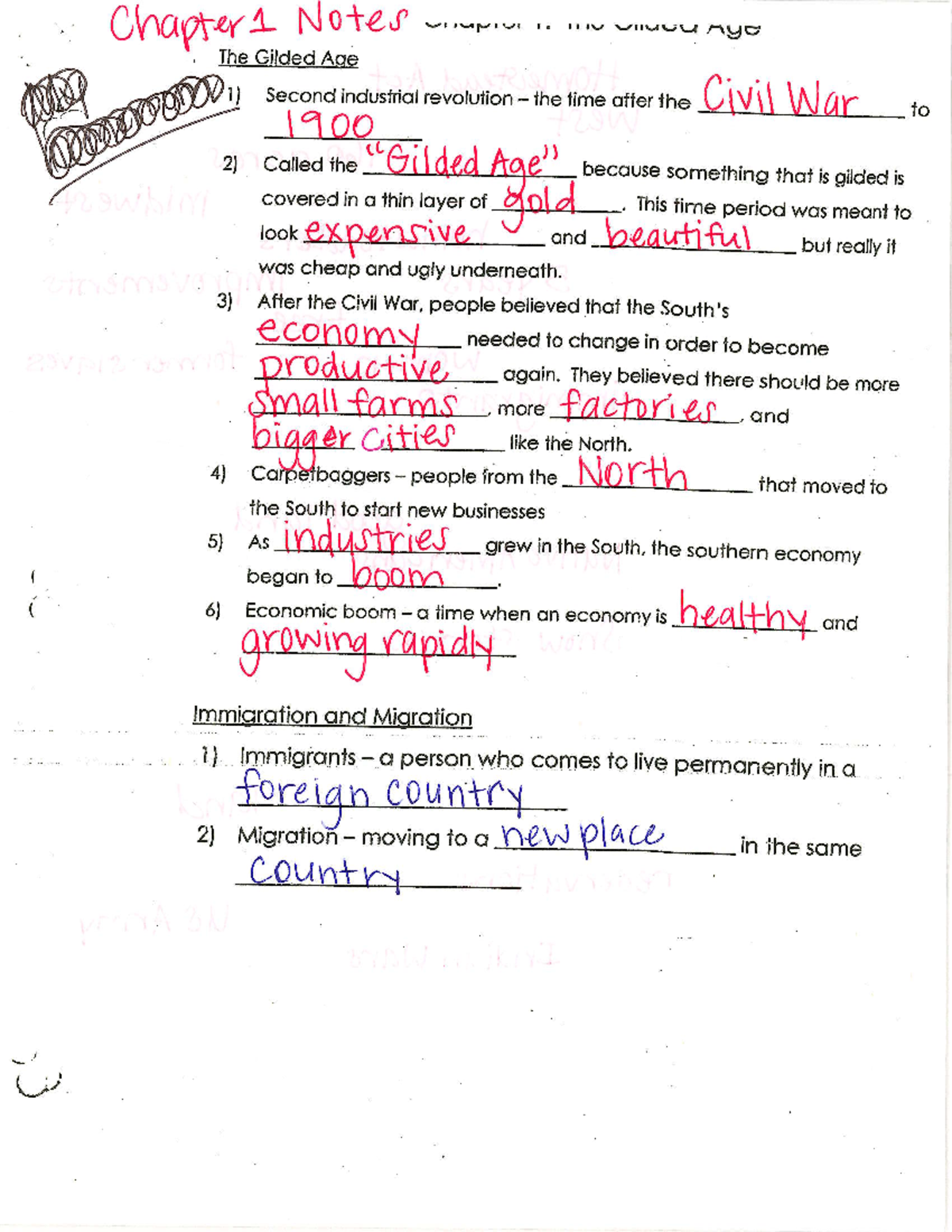 Title: Chapter 1 Notes: The Gilded Age & Economic Changes (HIST 101 ...