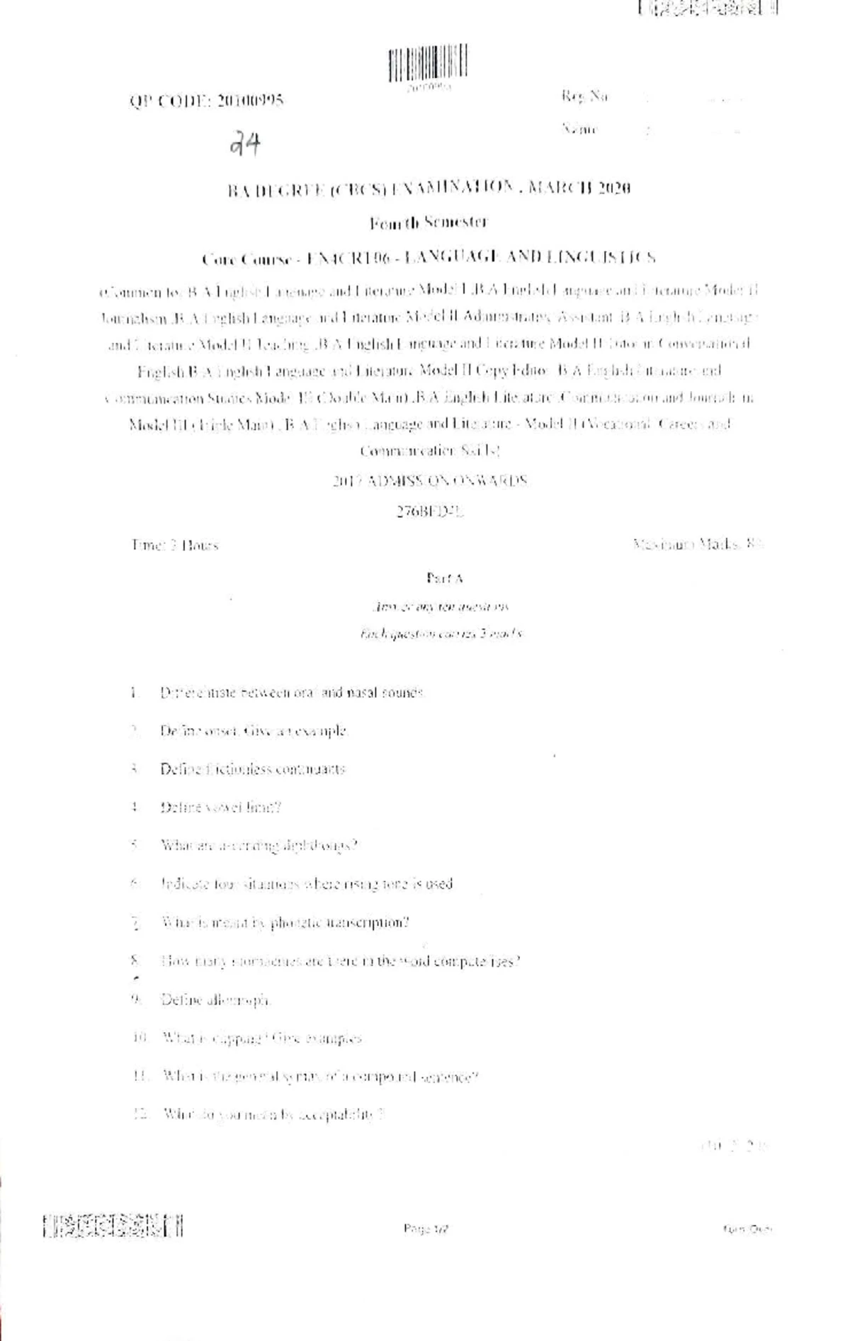 Scan 28 Oct 2020 (7)-1 - Previous year Question paper - 25 QP CODE: 19101536 19101536 Reg No ...