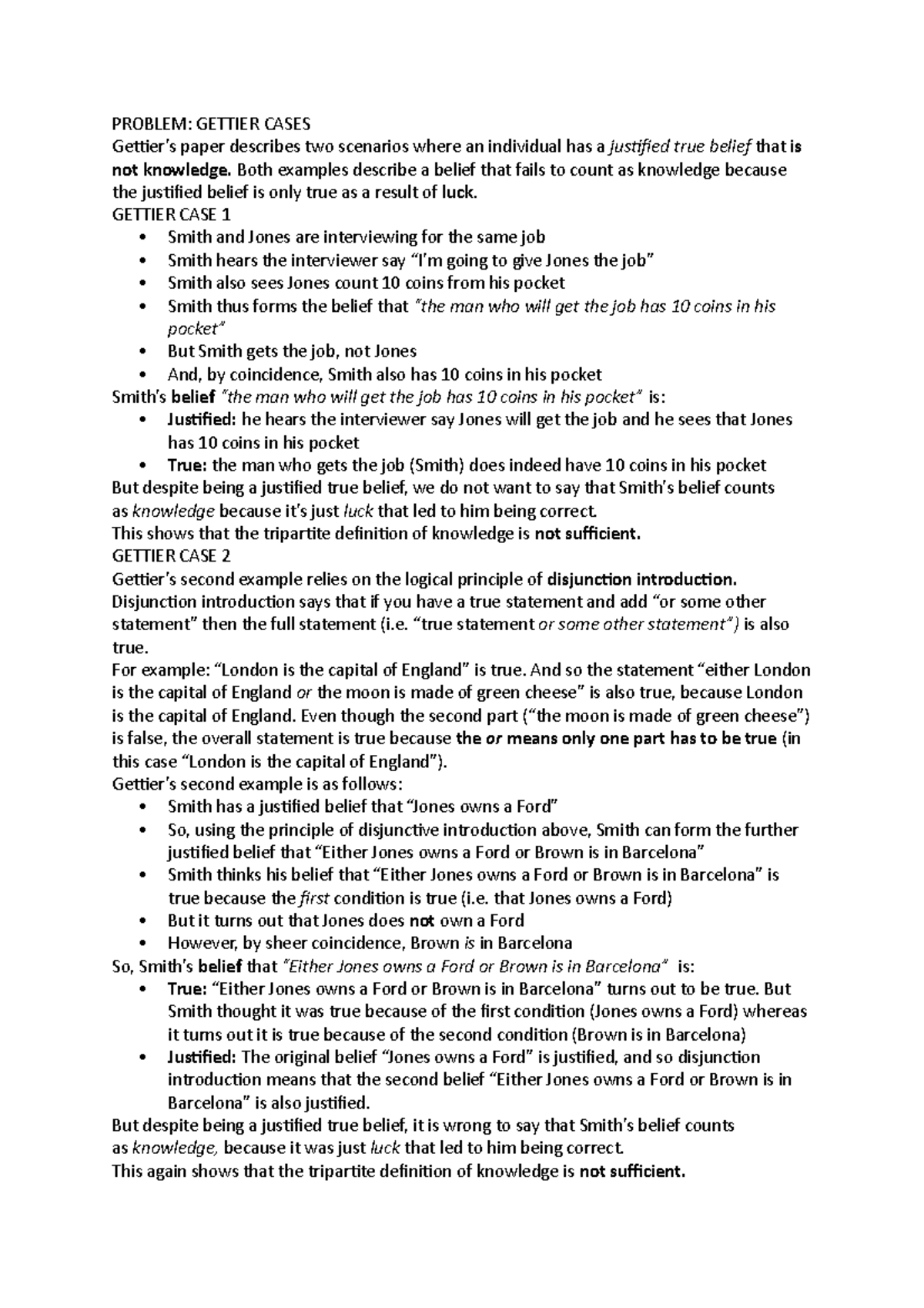Gettier Cases and Alternative Knowledge Definitions: PHIL-202 Study ...