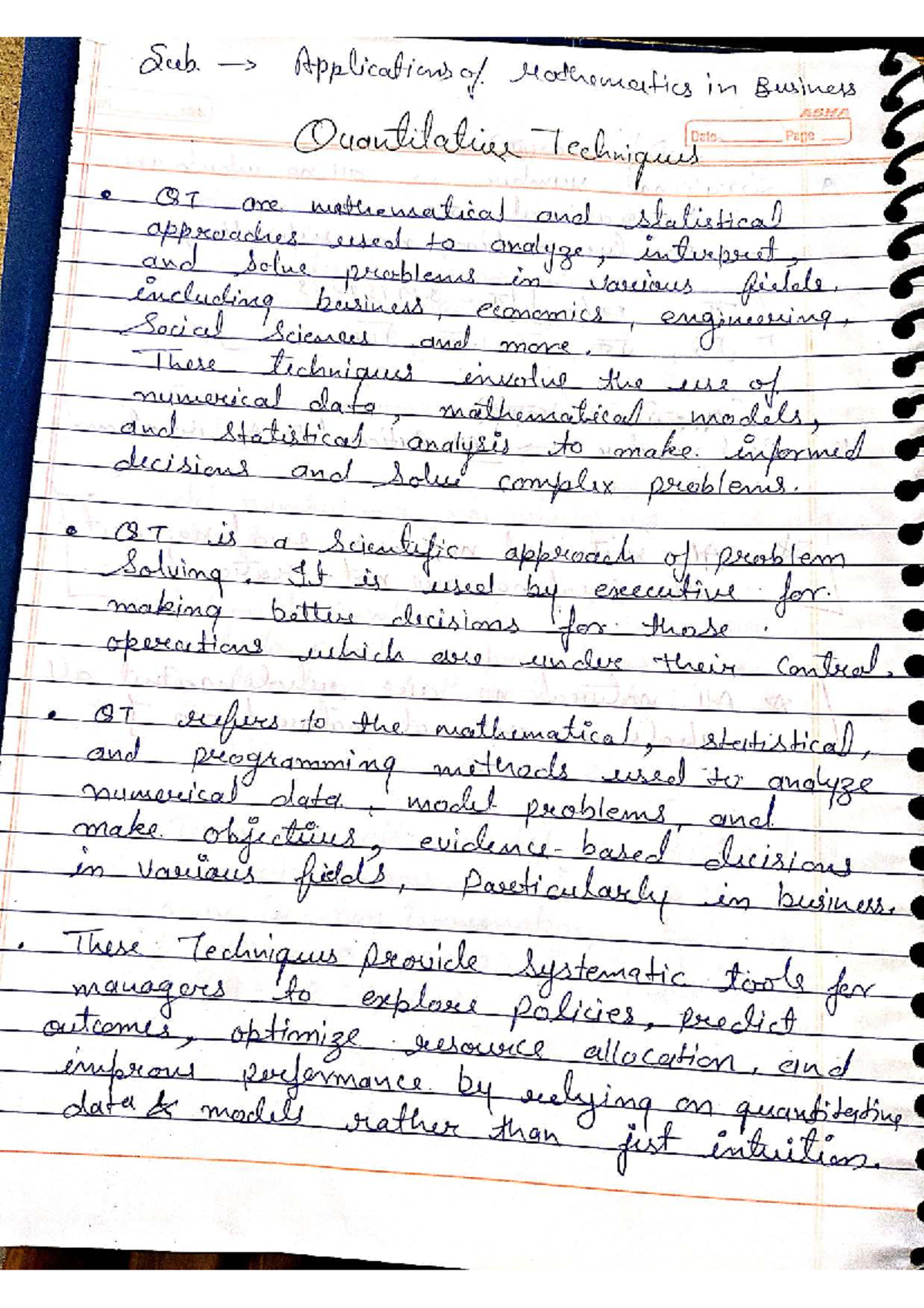 Mathematics BBA 1 Sem Unit 1 Study Notes - Studocu